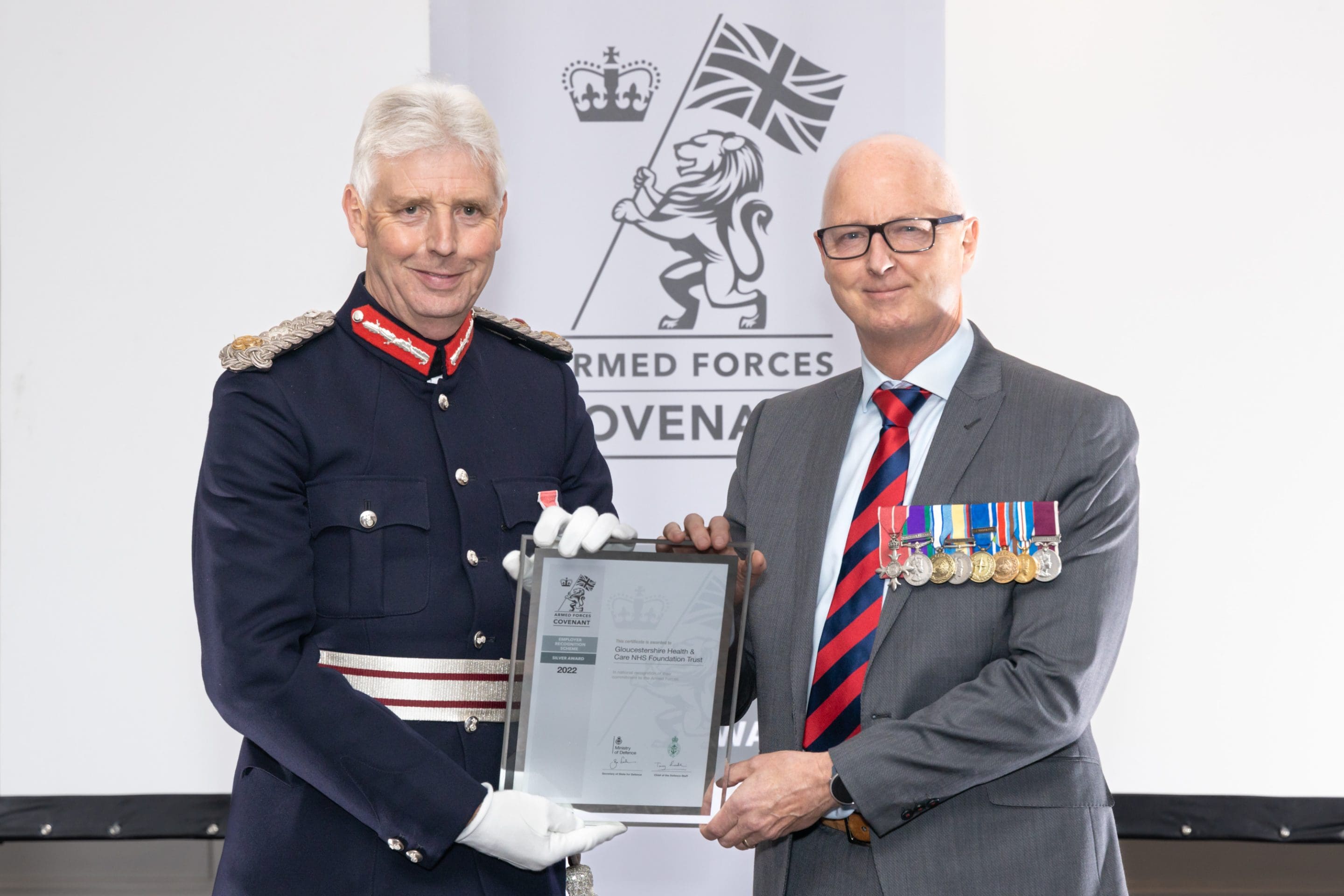 Lord-Lieutenant presents Trust with Defence ERS Silver Award > Glos ...